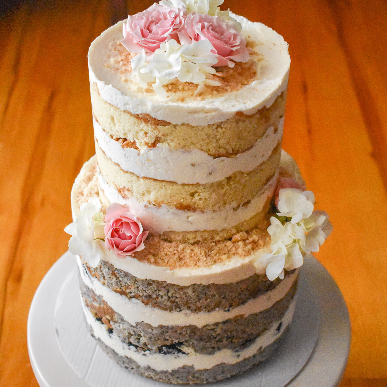 TWO TIER VANILLA + COOKIES + CREAM – Cakes by Cec